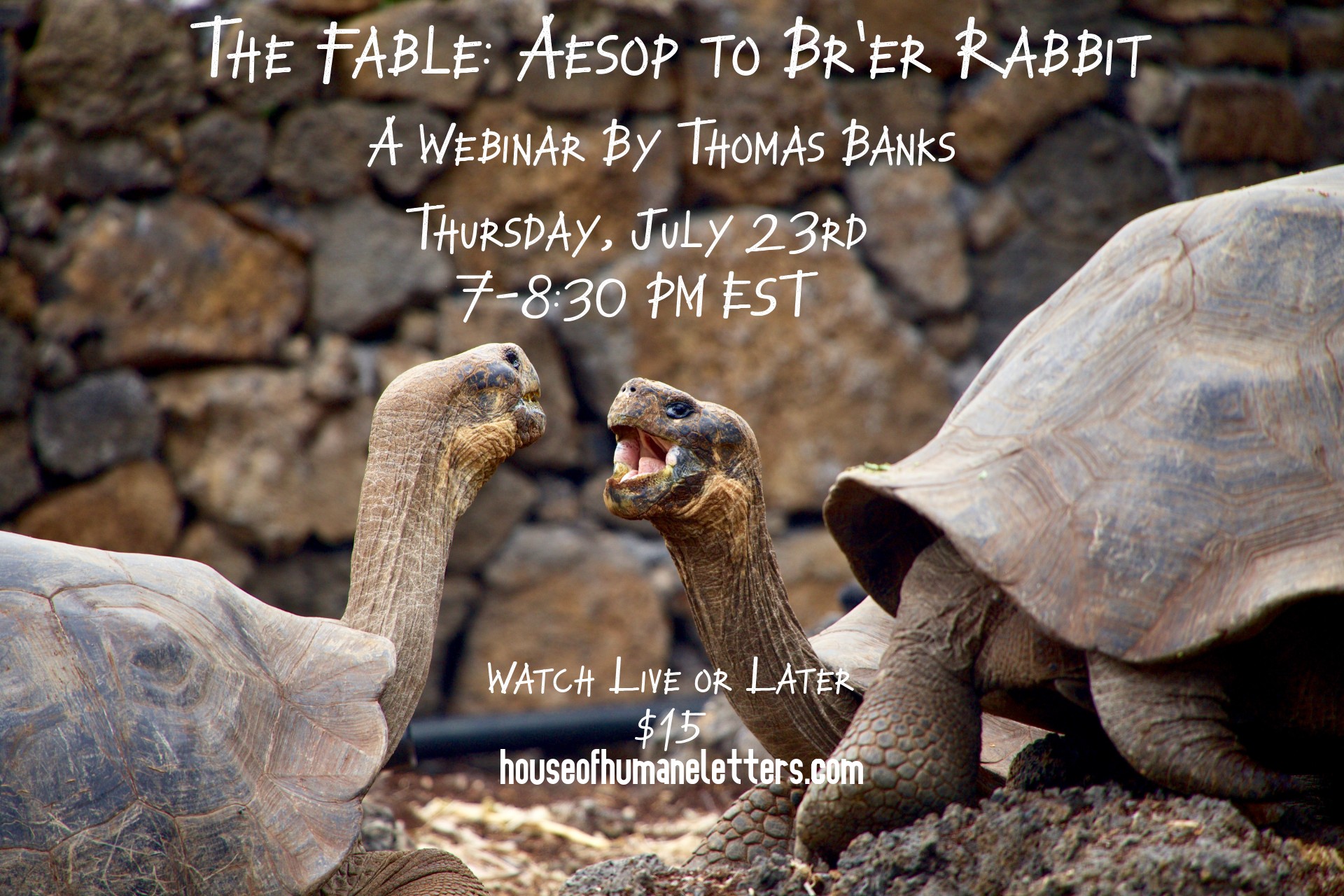 Webinars - House of Humane Letters