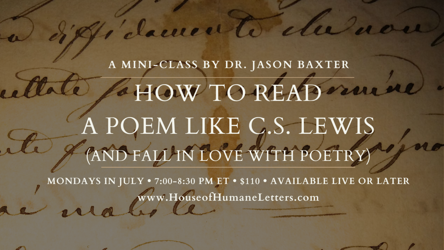 Webinars – House of Humane Letters